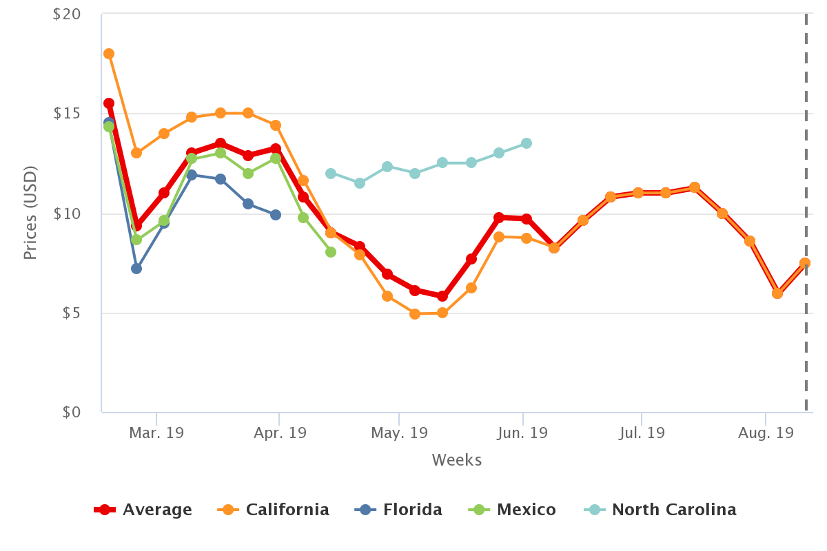 Strawberries In Charts: Prices looking up - FreshFruitPortal.com