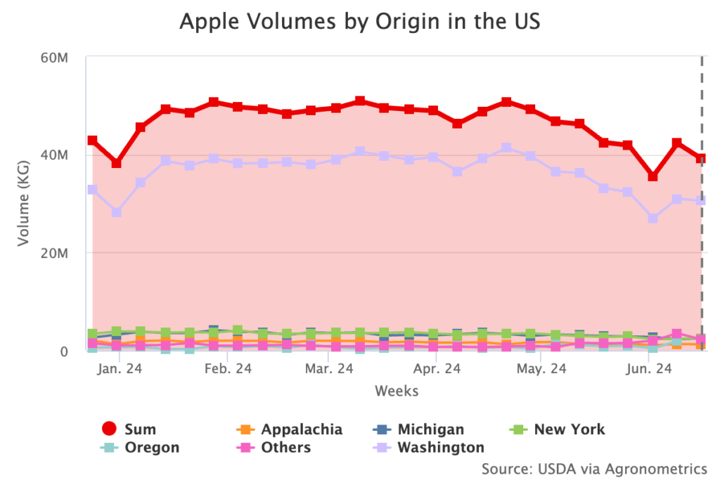 Record US apple harvest and booming exports