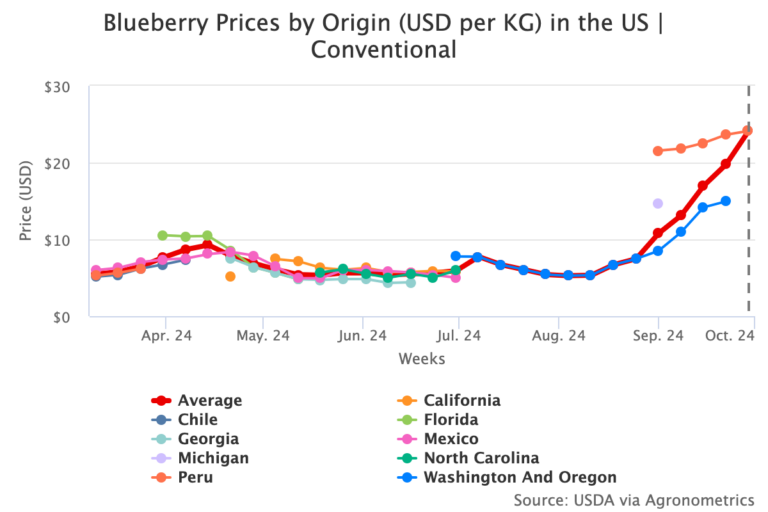 Blueberry prices hit record highs, but relief is on the horizon