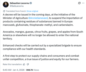 New French decree blocks foreign fruit with traces of EU-banned ...
